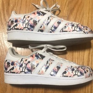 adidas | Shoes | Adidas Sneakers Colorful Flowers | Poshmark